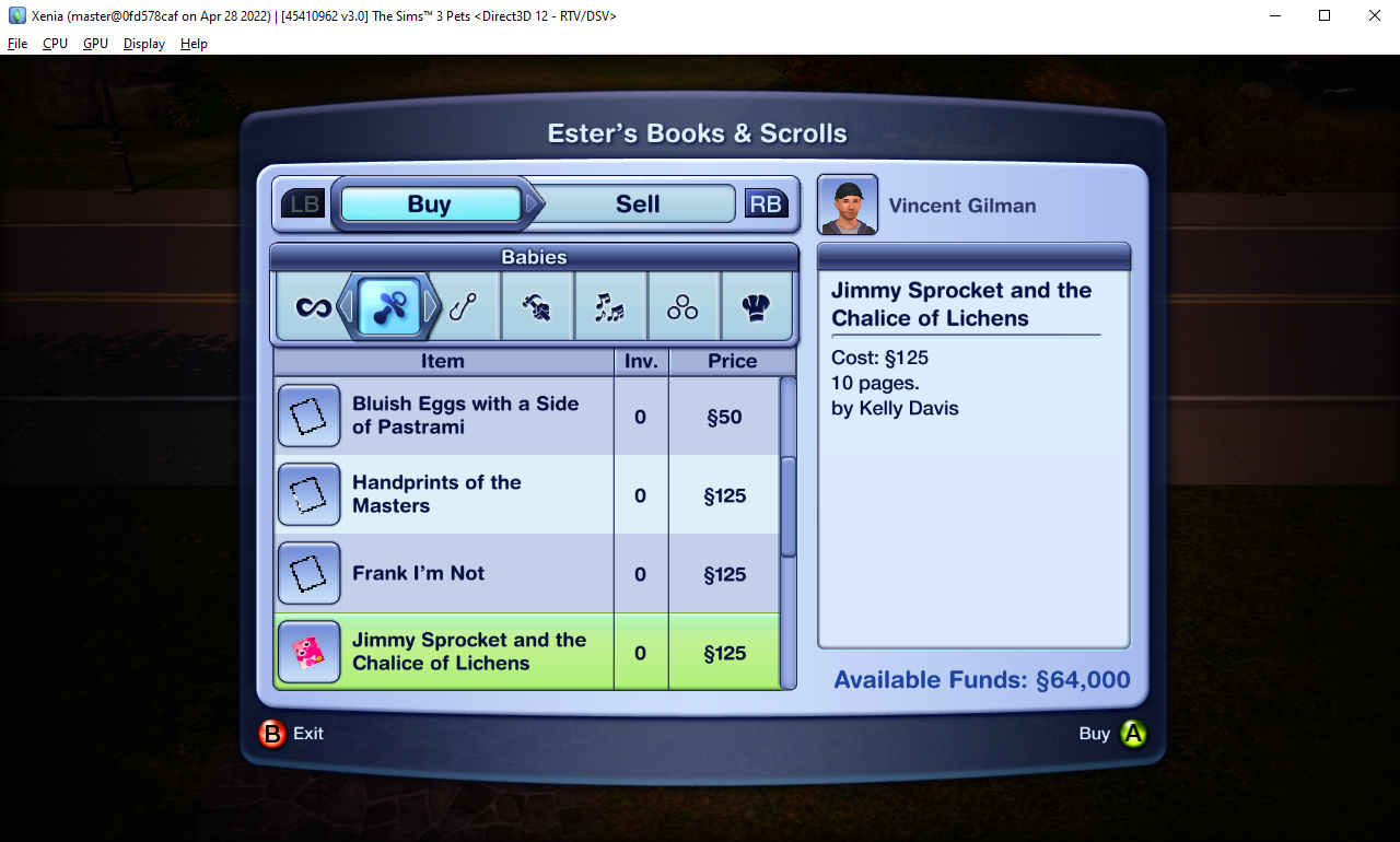 45410962 - The Sims 3: Pets · Issue #1587 · xenia-project/game-compatibility · GitHub