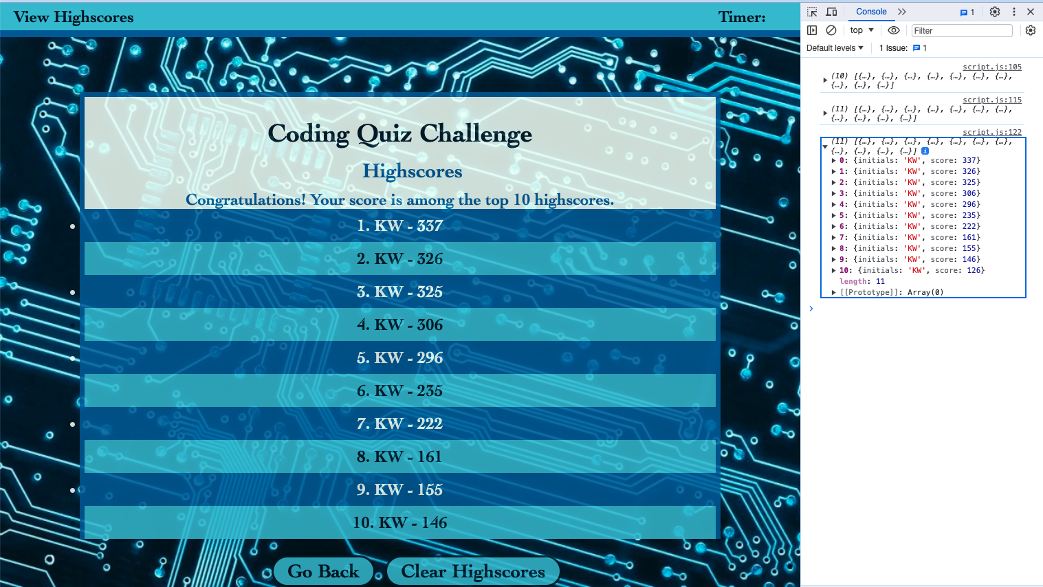 GitHub - kwubbenhorst/coding-assessment-quiz: A timed multiple choice quiz, of the kind ...