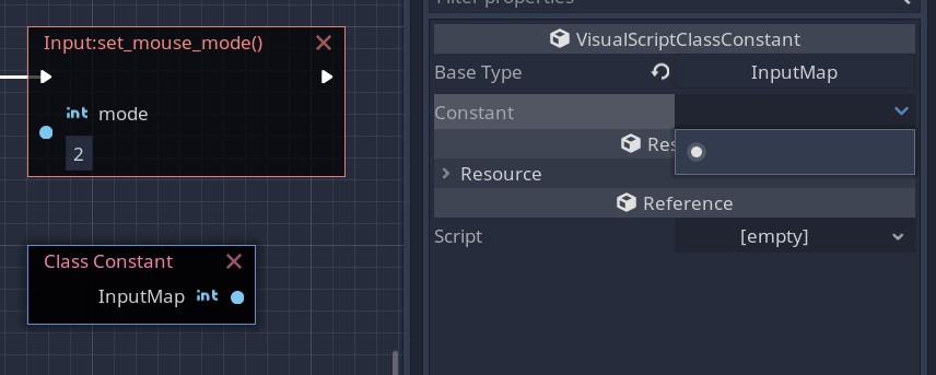 Add MouseMode enums to Visual Script's constant · Issue #23 · godotengine/godot-visual-script ...