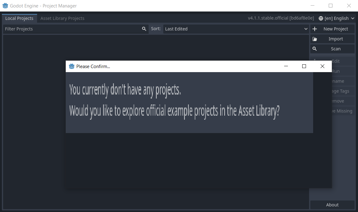 Glitch Godot 4.1's Project Manager · Issue #79824 · godotengine/godot · GitHub
