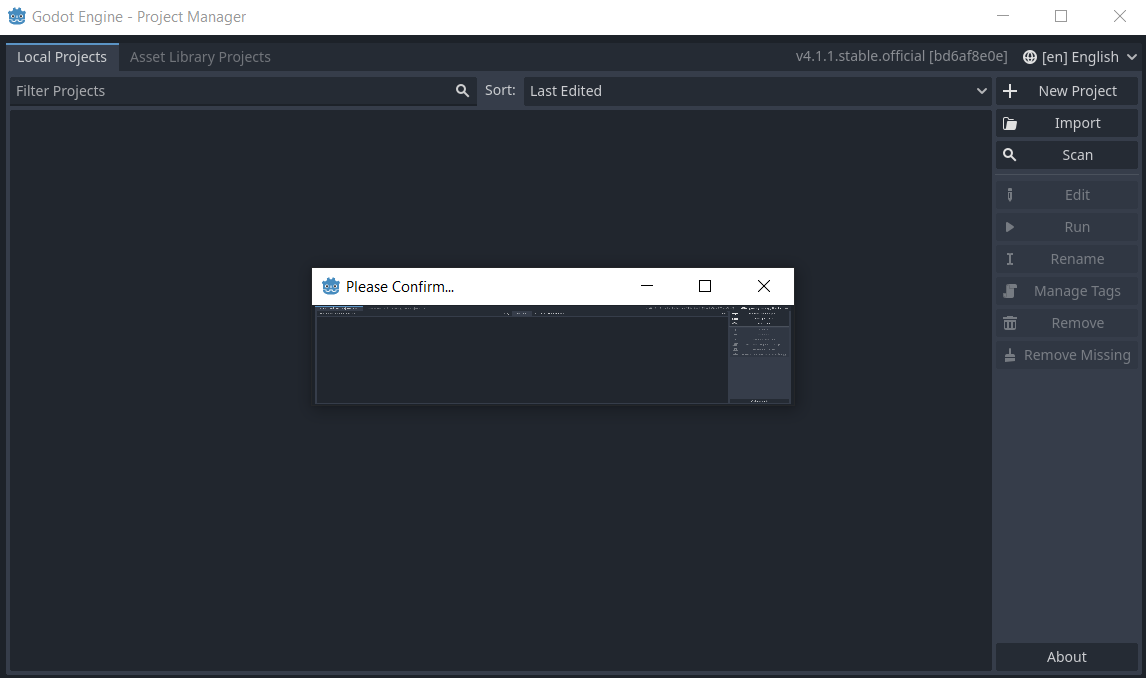 Glitch Godot 4.1's Project Manager · Issue #79824 · godotengine/godot · GitHub