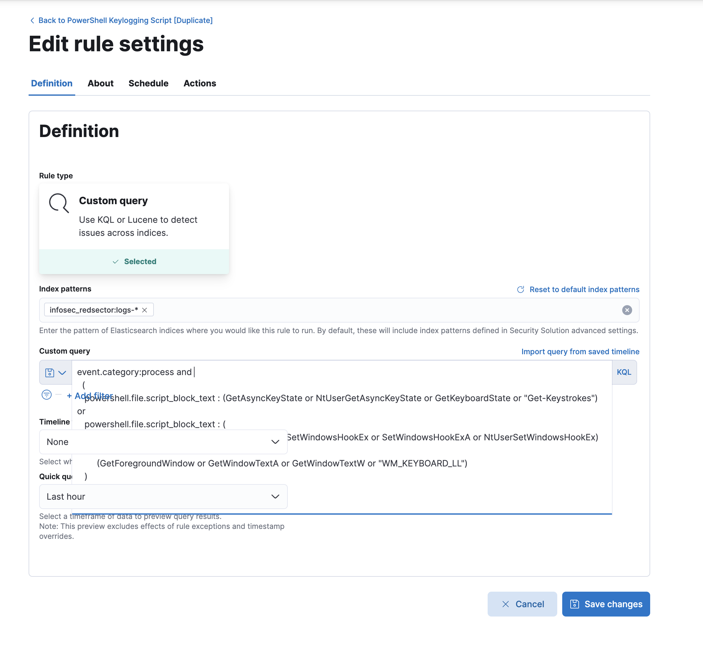 [Security Solution] Custom query input renders incorrectly when filled ...