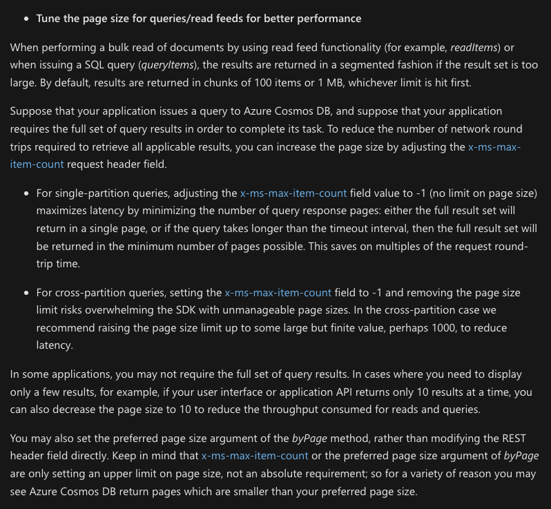 Query Cosmosdb Setting X Ms Max Item Count Through Java Sdk · Issue 26491 · Azureazure Sdk