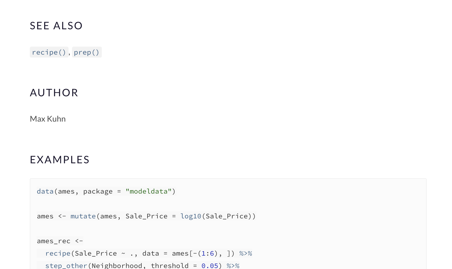 Use of author tag in documentation · Issue #789 · tidymodels/recipes ...
