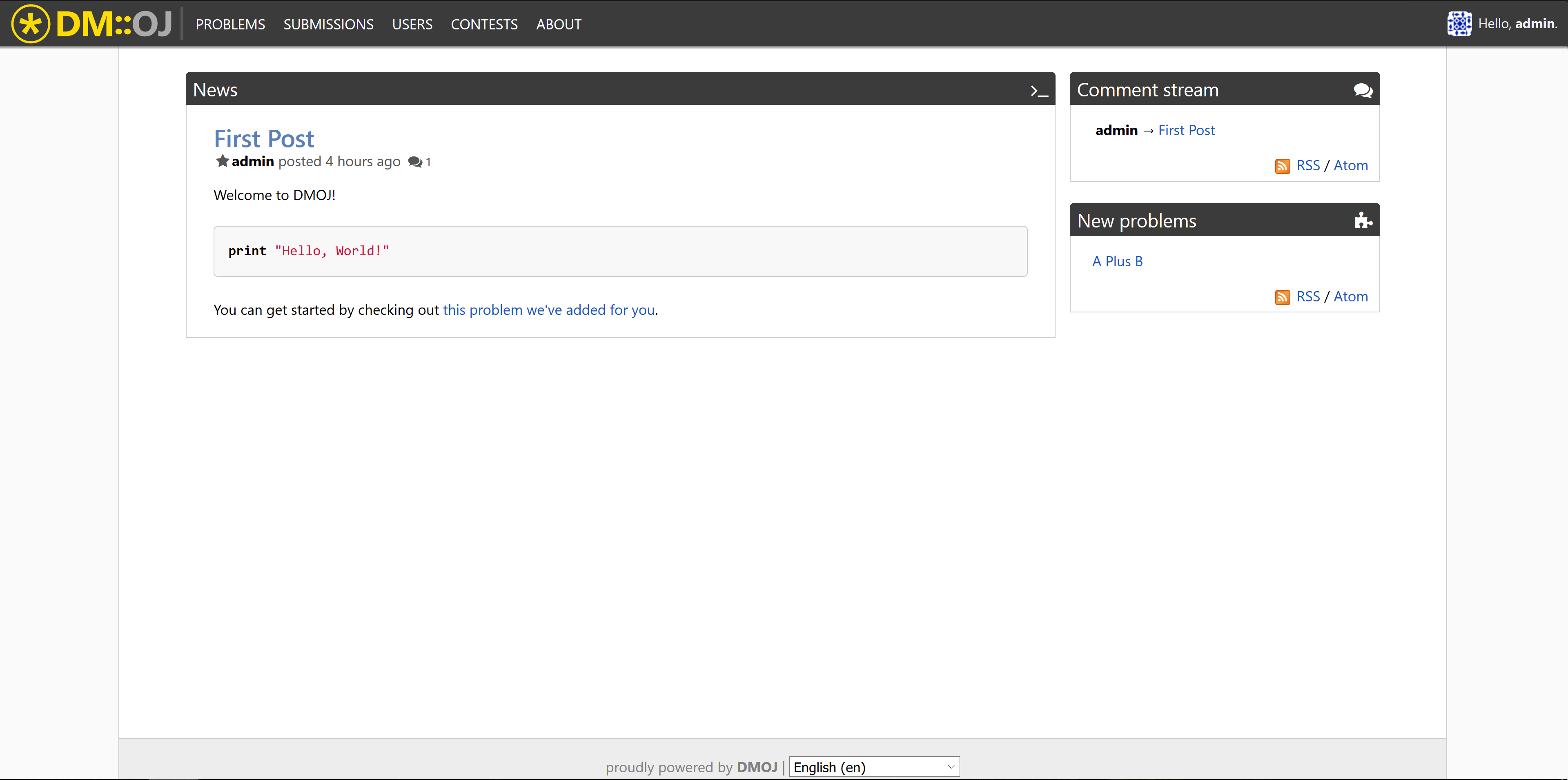 Make site more presentable on fresh install · Issue #226 · DMOJ/online-judge · GitHub