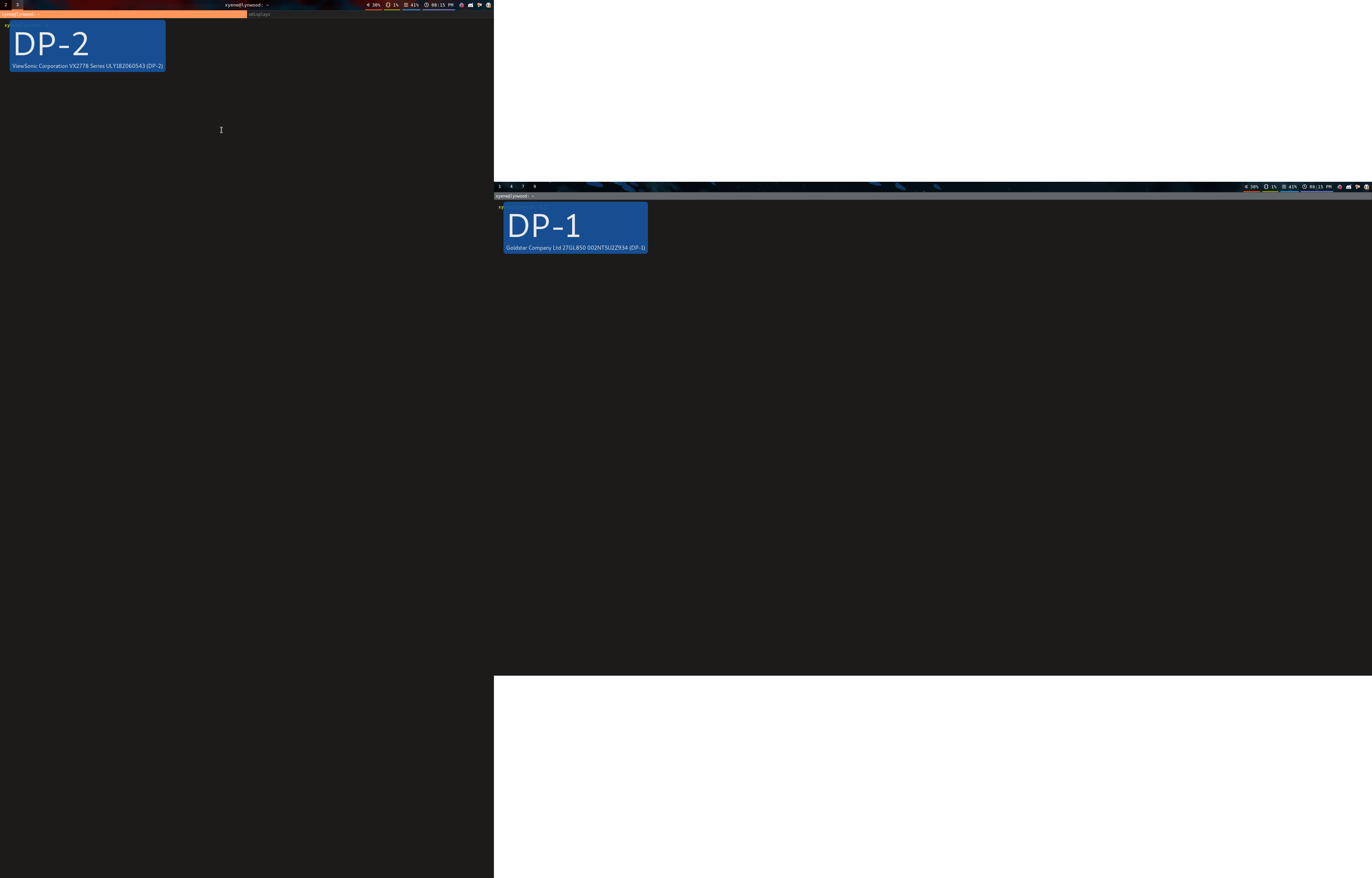 Cursor appears duplicated, transformed, and on wrong output after ...
