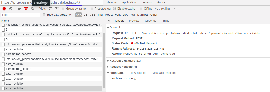 Revisión servicio para cargar datos con carga masiva · Issue #131 ...