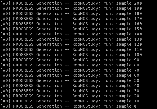 [RF] Cannot turn off useless messages with RooMCStudy unbinned fits + Progress bar would be ...
