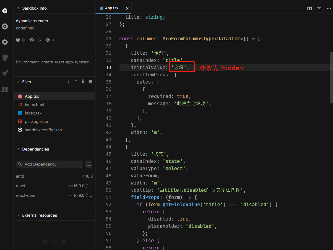 🐛[BUG]BetaSchemaForm 使用 renderFormItem 实现显隐级联，默认情况下，被级联字段仅隐藏控件未隐藏label · Issue #4866 · ant ...