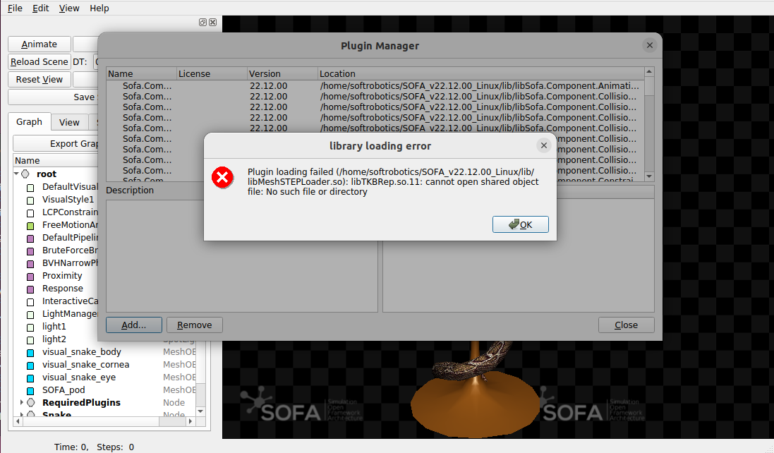 Plugin Loading Failed · Sofa Framework Sofa · Discussion 4090 · Github