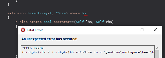 Some issues while trying to update my code · Issue #434 · beefytech/Beef · GitHub