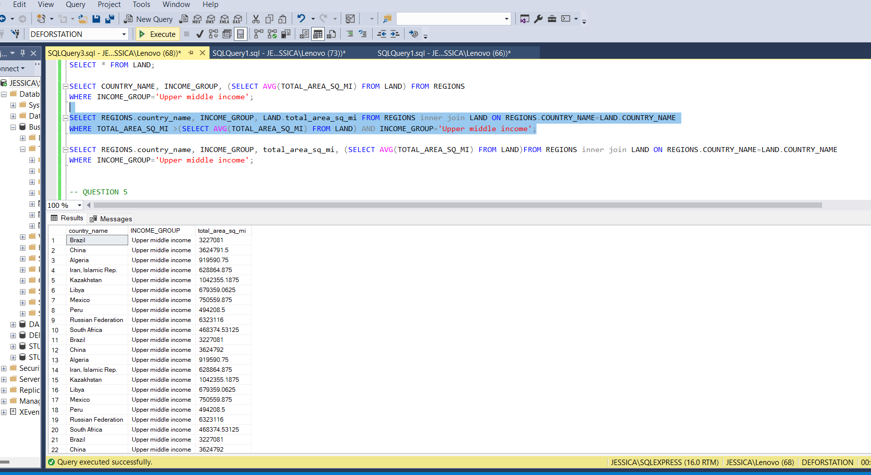 GitHub - Jessie-Watt/Deforestation-Analysis-Using-SQL