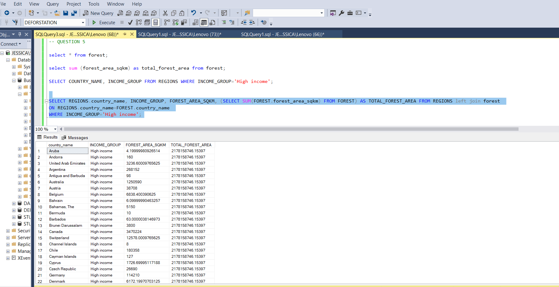 GitHub - Jessie-Watt/Deforestation-Analysis-Using-SQL