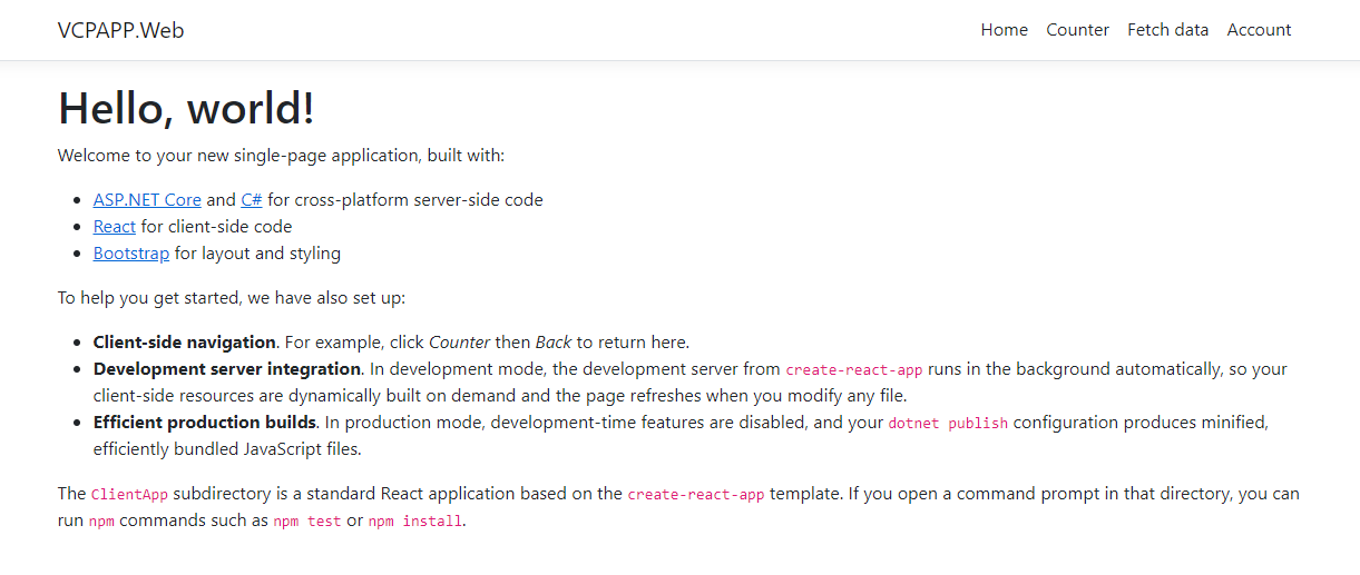 Fetch Data throwing error : InvalidOperationException: The default Identity UI layout requires a ...