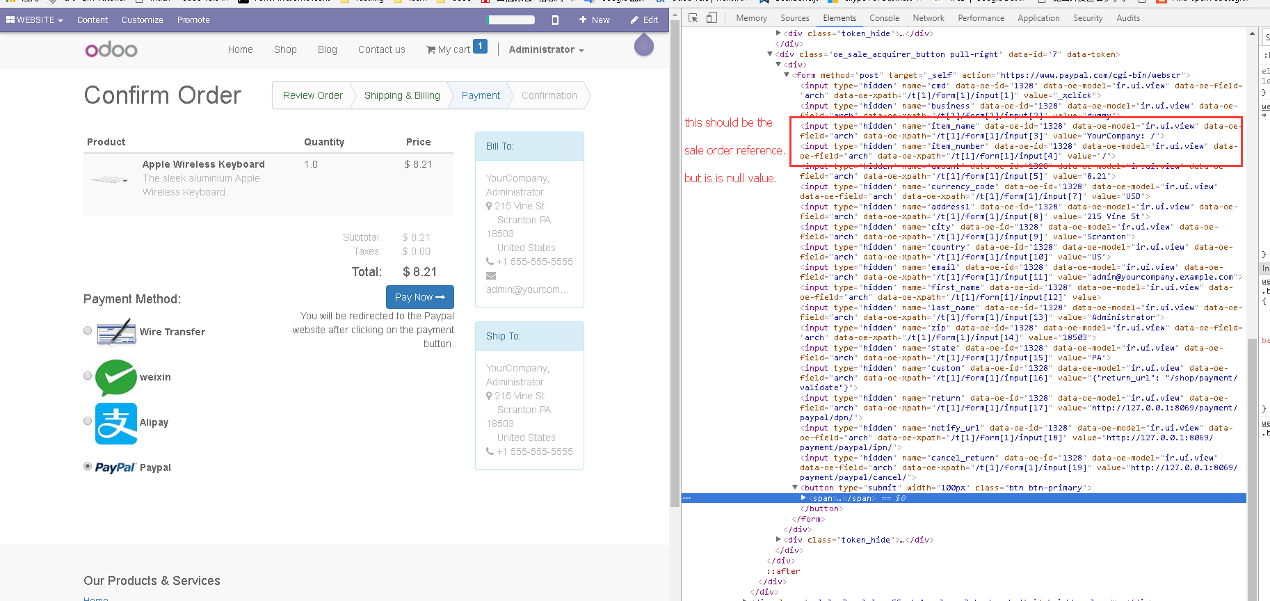[10.0] shop payment step did not generate sale order · Issue #18390 · odoo/odoo · GitHub