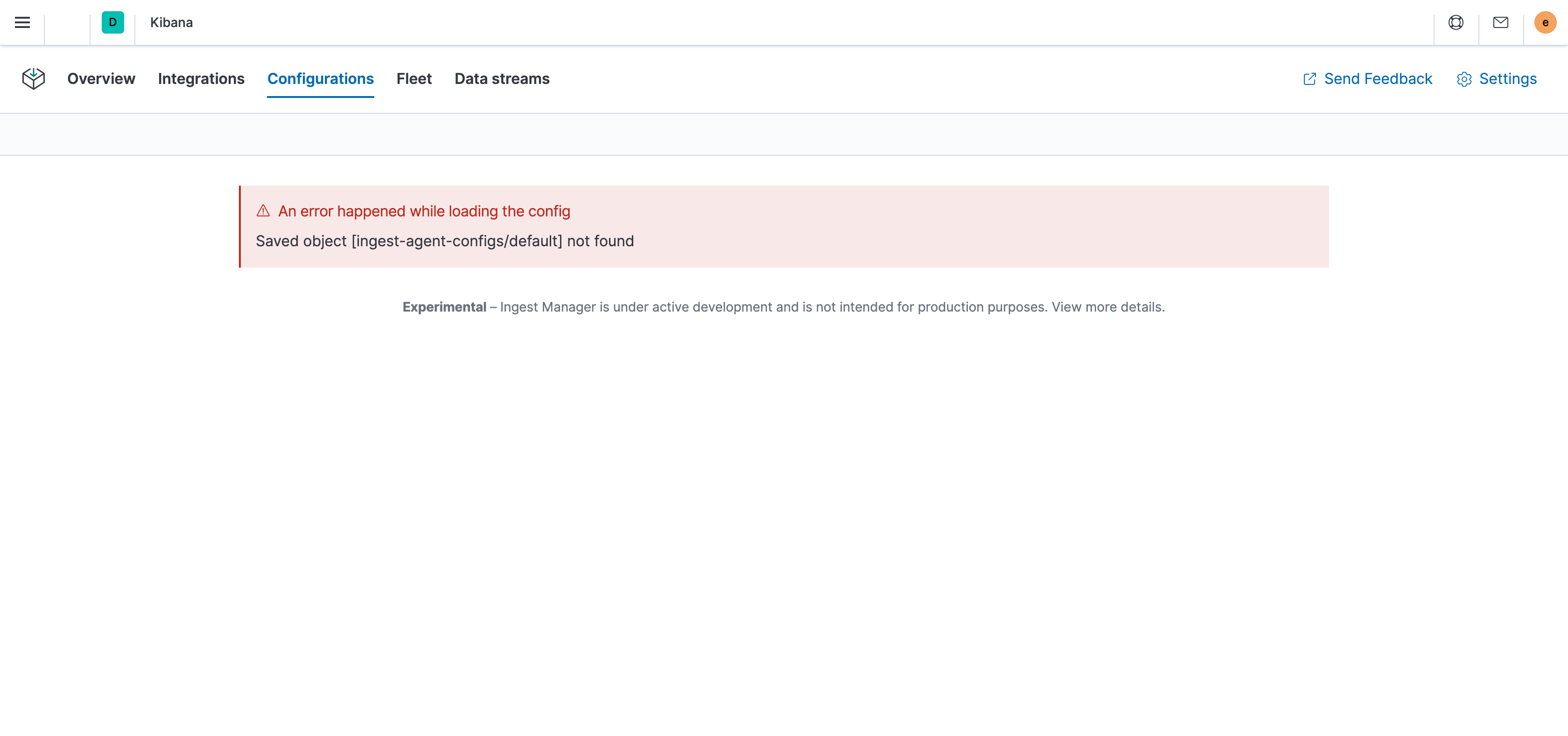 Ingest Manager: Saved object [ingest-agent-configs/default] not found · Issue #65669 · elastic ...