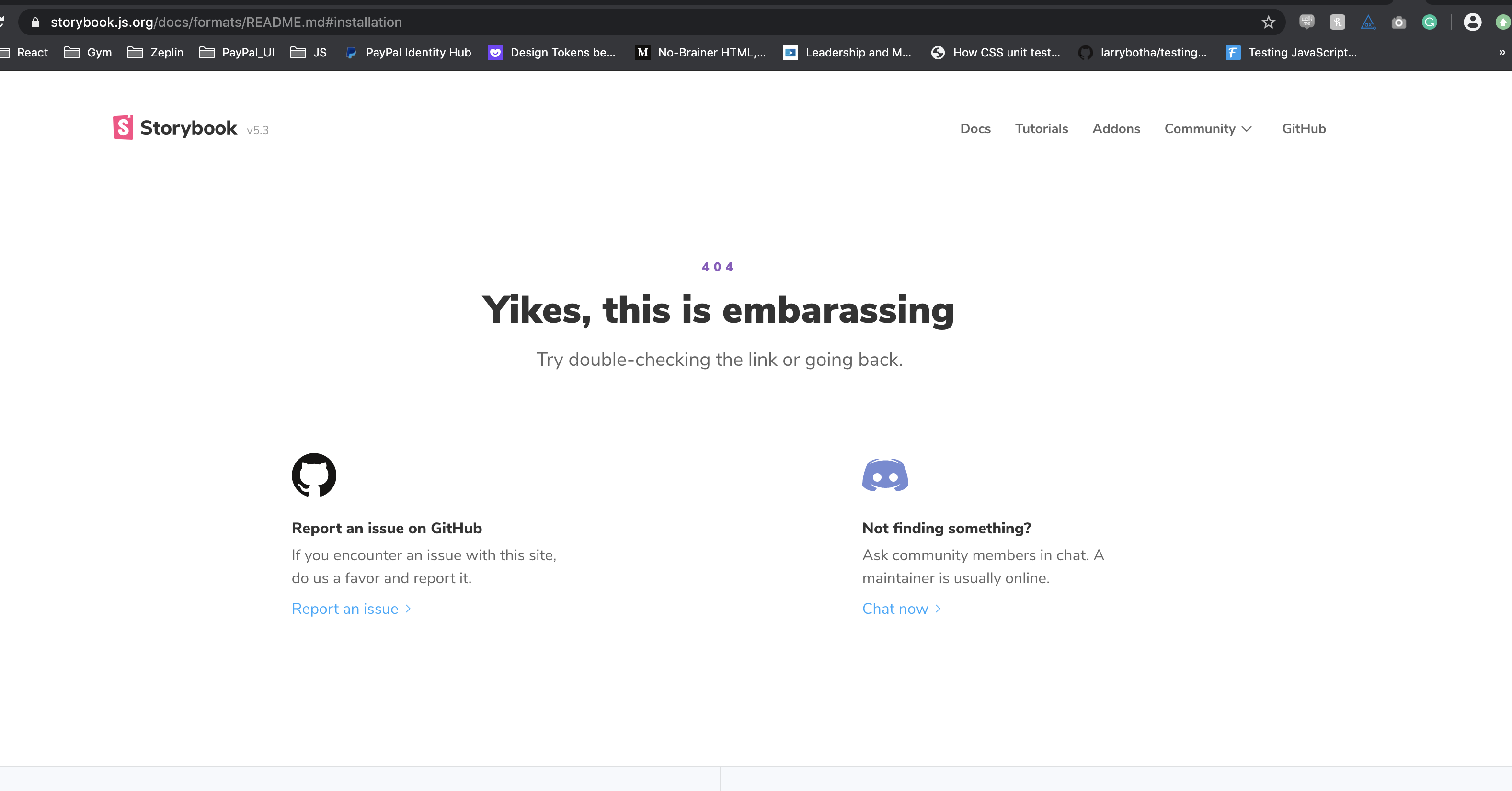 Broken Link · Issue 10675 · Storybookjsstorybook · Github