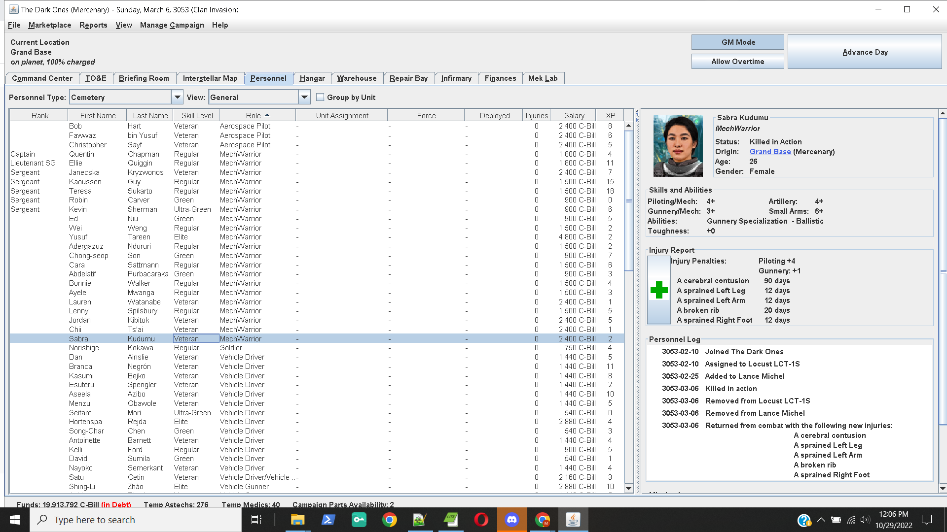 49.10 pilot recycling? · Issue #3490 · MegaMek/mekhq · GitHub