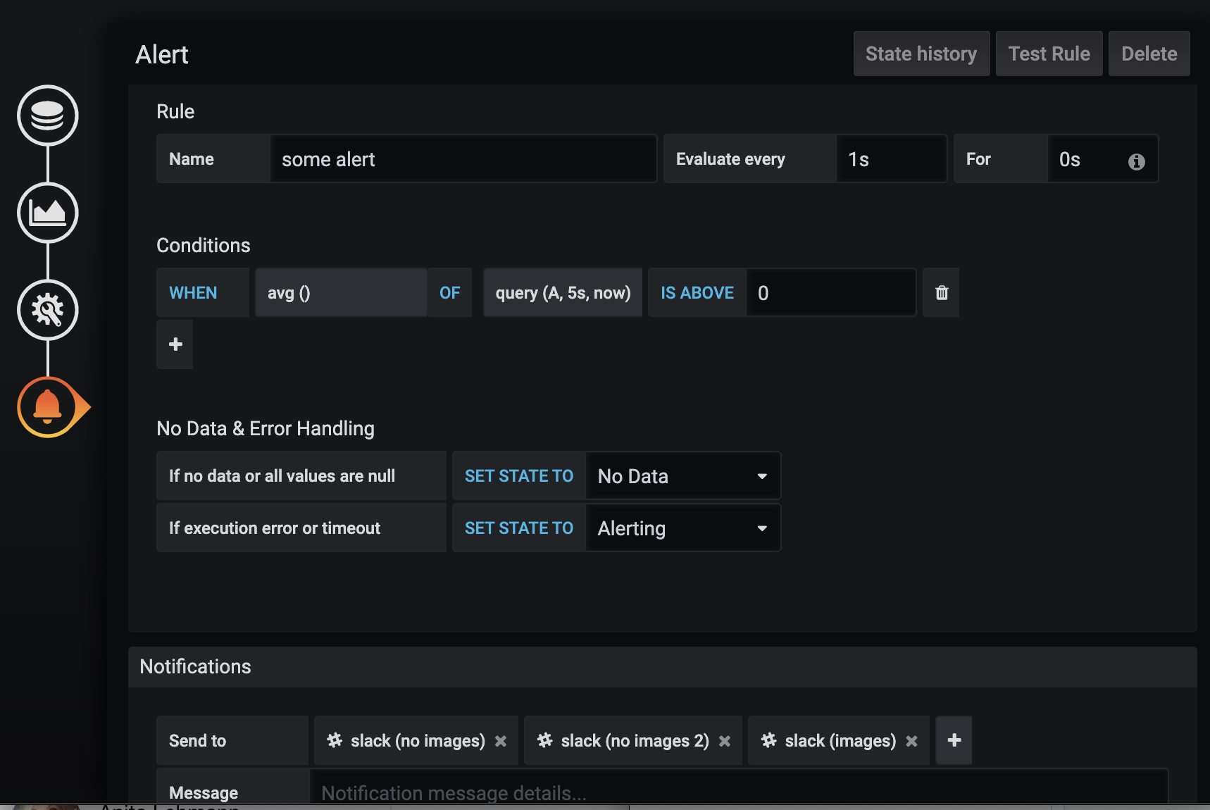 Including image in one Notification Channel (Slack) makes other Channels also include image ...