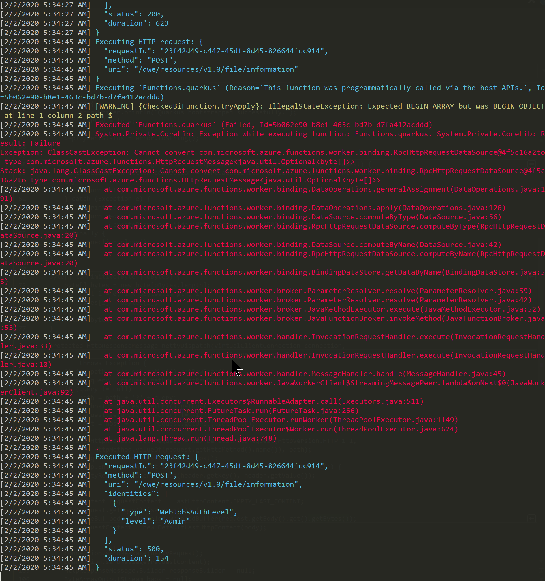Azure Functions Basefunctionjava Triggers A Classcastexception On Azure Javaworker · Issue 5973