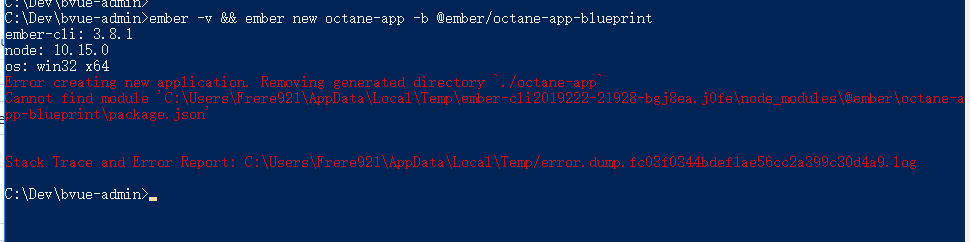 Failed When Used This Blueprint On Windows · Issue 88 · Ember Cliember Octane Blueprint · Github
