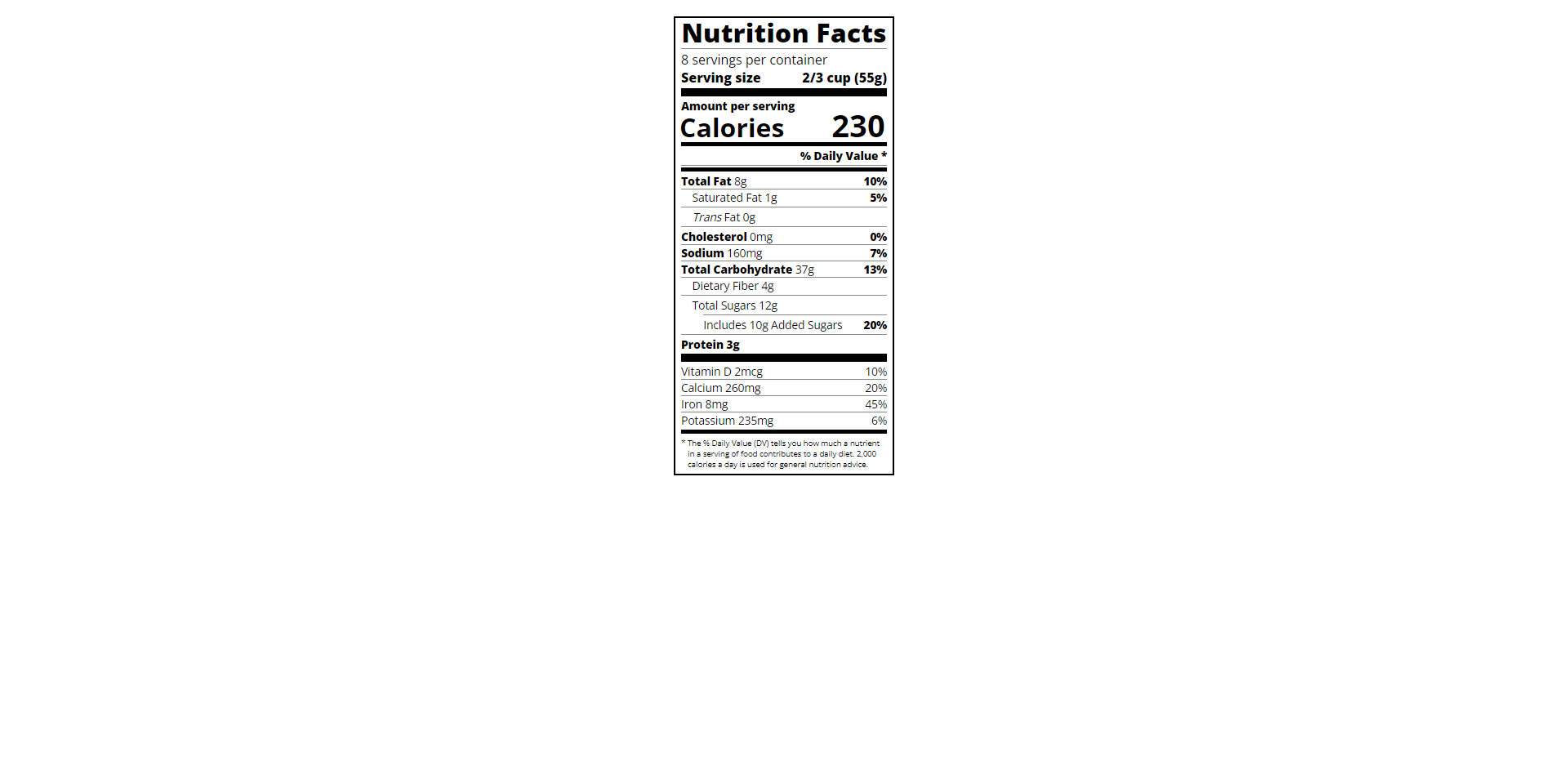GitHub - kylehraja/NutritionLabel: Nutrition label using HTML and CSS ...
