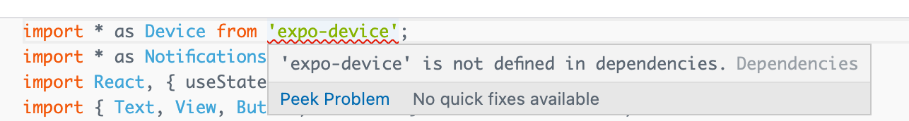 Docs `expo Notifications` Snack Is Missing A Dependency · Issue 17978 · Expoexpo · Github