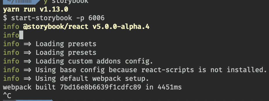 Storybook v5.0.0-alpha.4 silently fails if `addons.js` contains missing dependencies · Issue ...