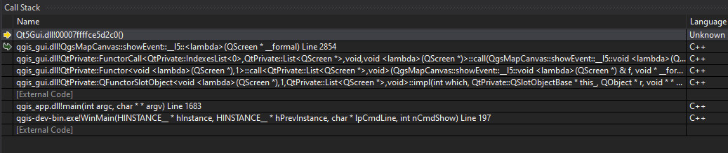Qgsmapcanvasshowevent Access Violation Qgis Crash · Issue 48438