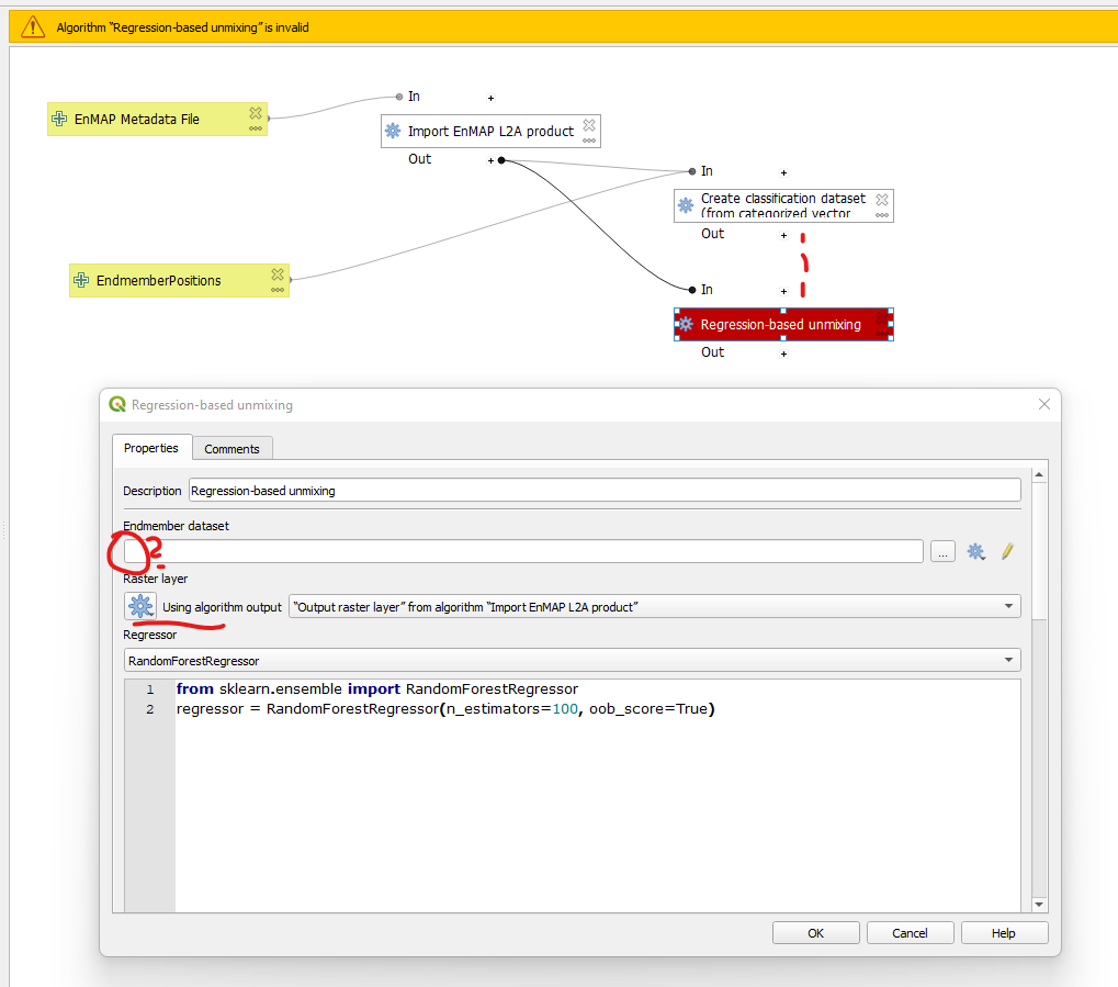 Regression Based Unmixing Does Not Allow To Select Endmember Dataset · Issue 503 · Enmap Box