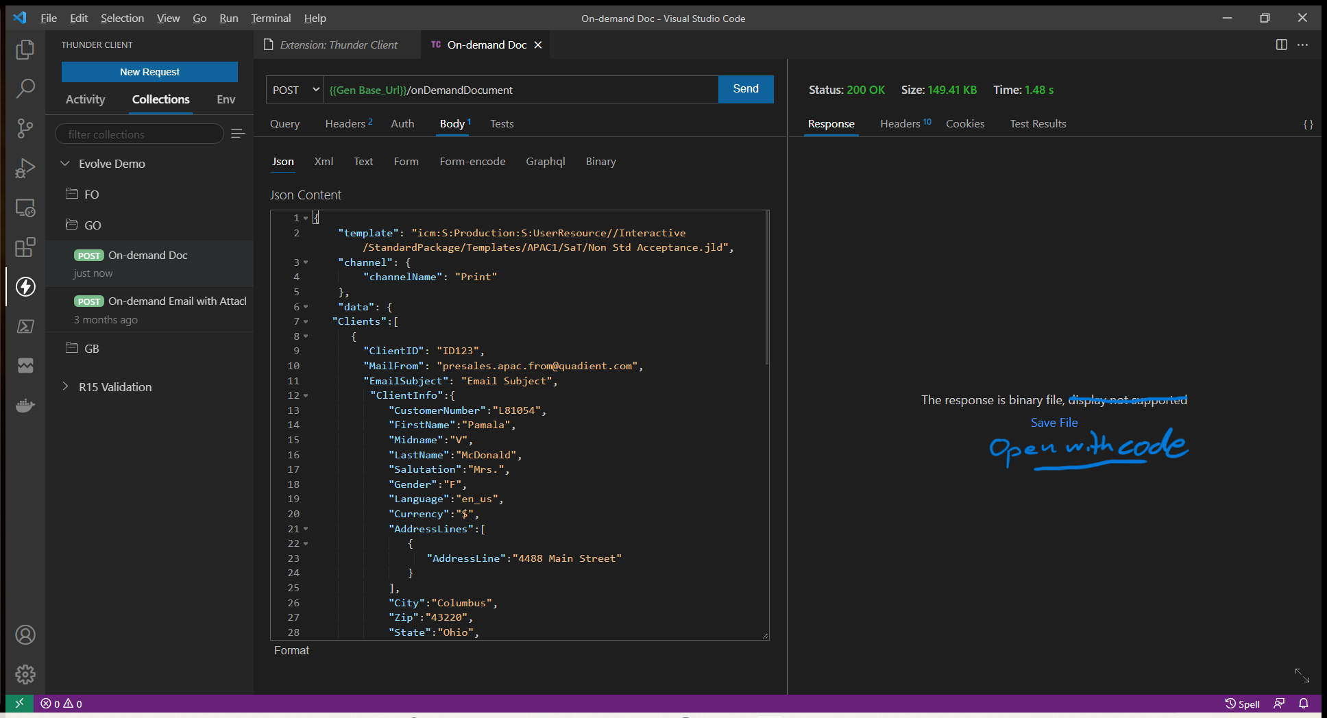 Support Native Binary Response Rendering For Pdf Content · Issue 385 · Thunderclient Thunder