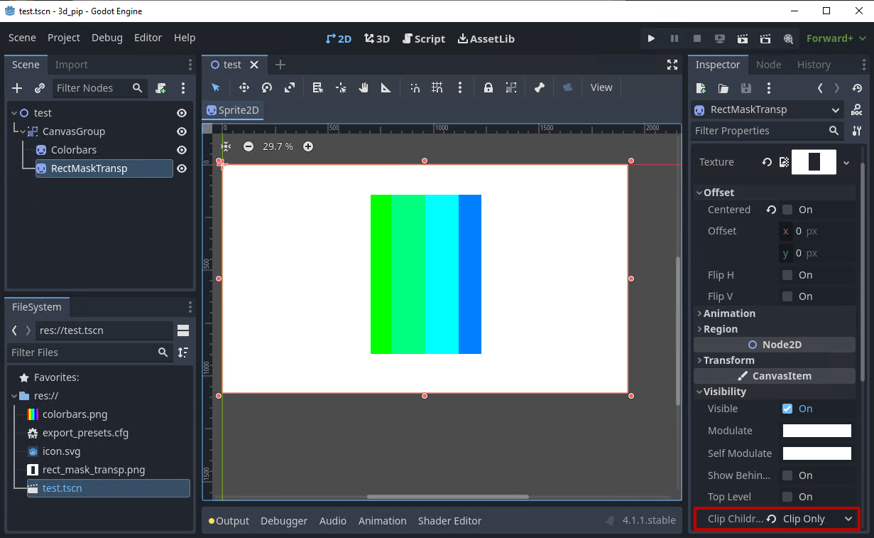 The Clip Children option in Sprite2D does not work correctly · Issue #79885 · godotengine/godot ...