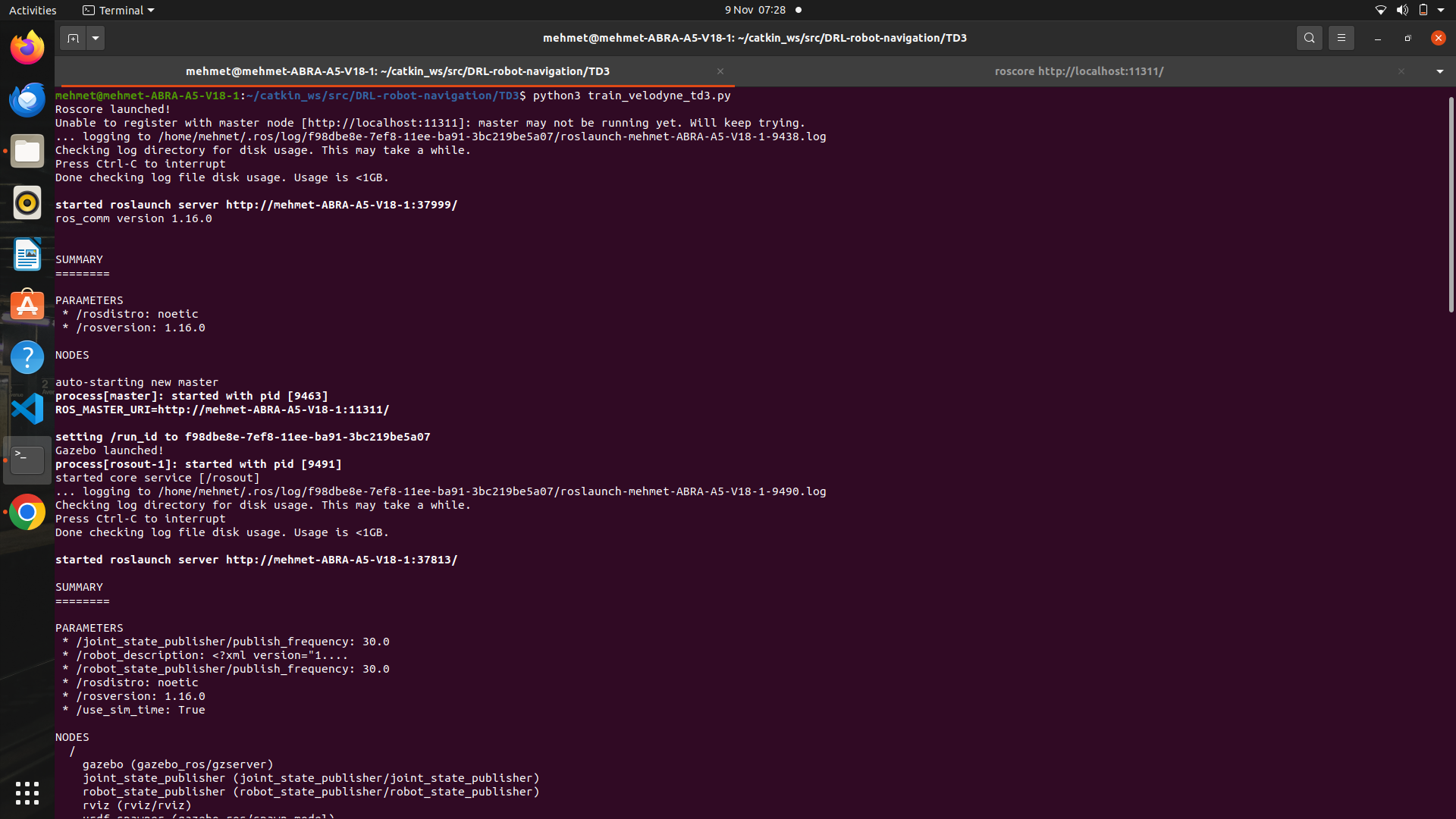 Problem with the starting training · Issue #83 · reiniscimurs/DRL-robot-navigation · GitHub