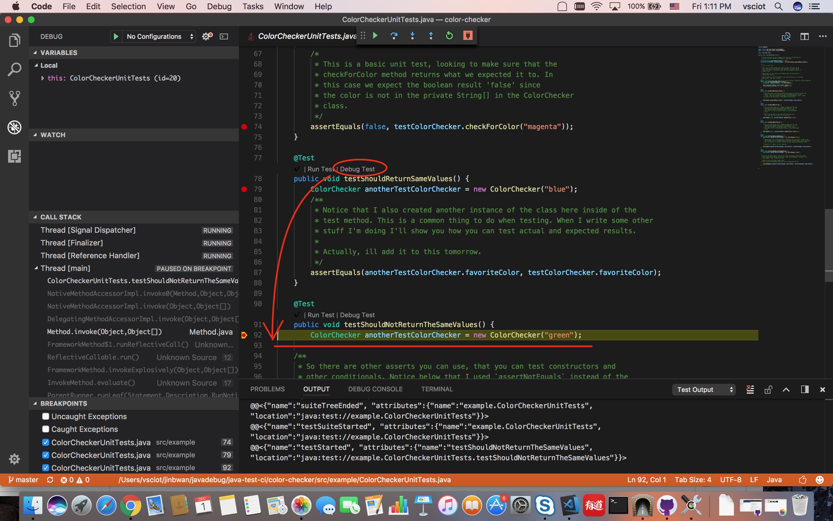 Mac Click Debug Test Codelens But The Extension Executes The Wrong Test Case · Issue 22