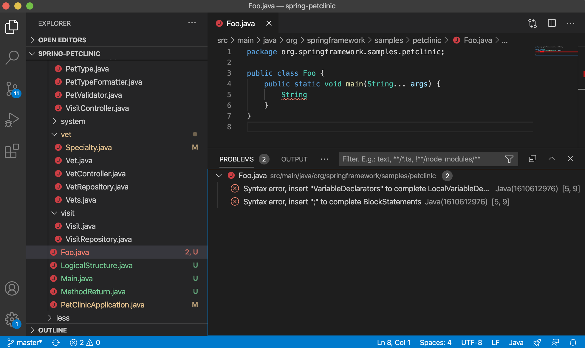 Syntax errors are not reported in Syntax (aka Lightweight) mode · Issue #1512 · redhat-developer ...