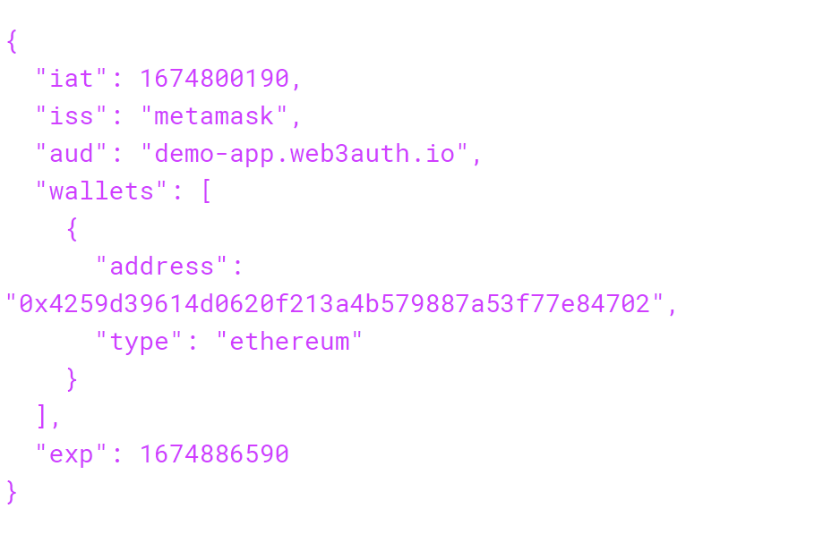 JWT fields during external wallet login have nonstandard names · Issue #1205 · Web3Auth/web3auth ...