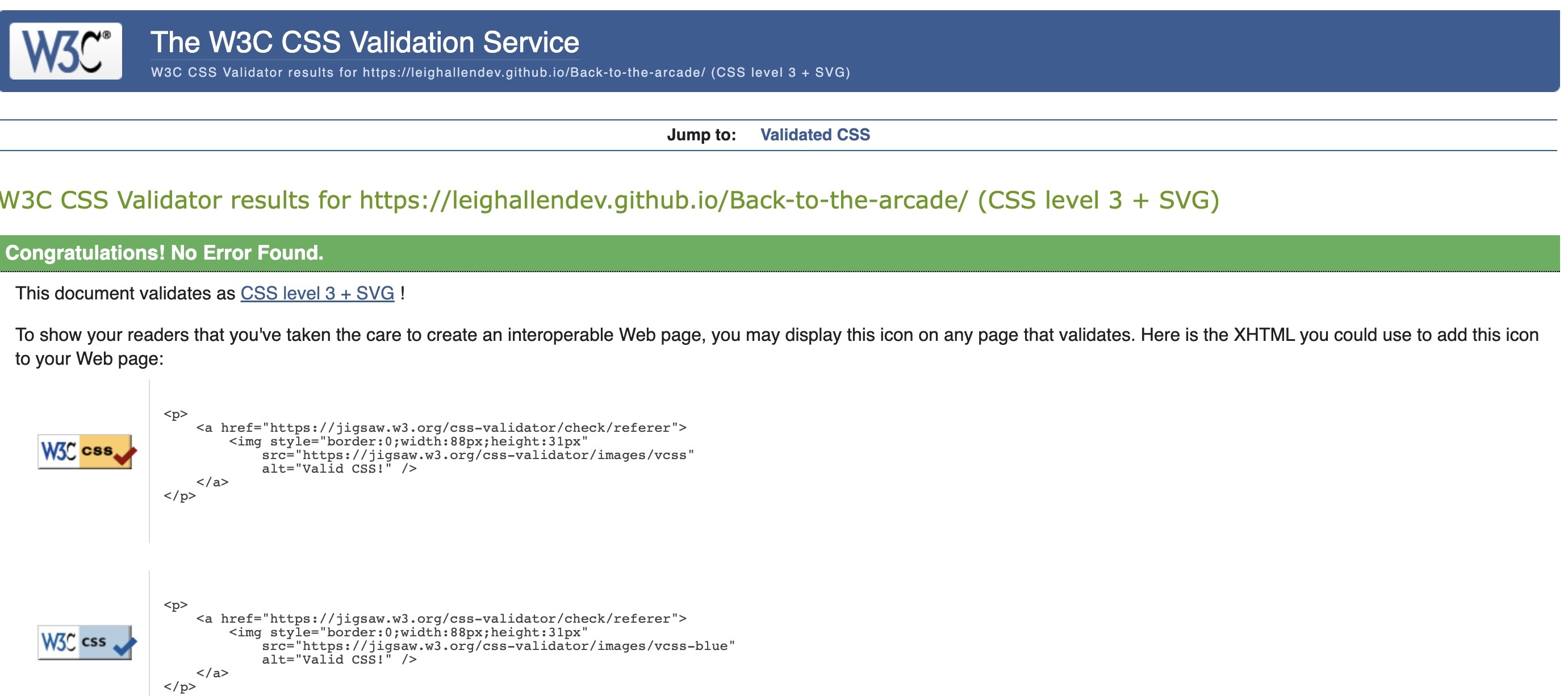 GitHub - LeighAllenDev/Back-to-the-arcade: Code Institute Portfolio Project 01