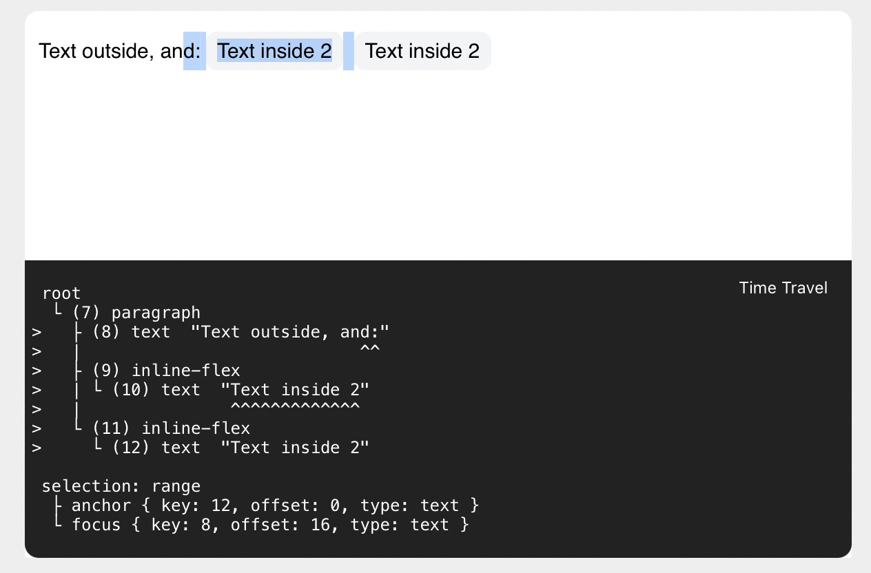 Bug: selection can move, but not extend, out of inline-flex nodes · Issue #2991 · facebook ...