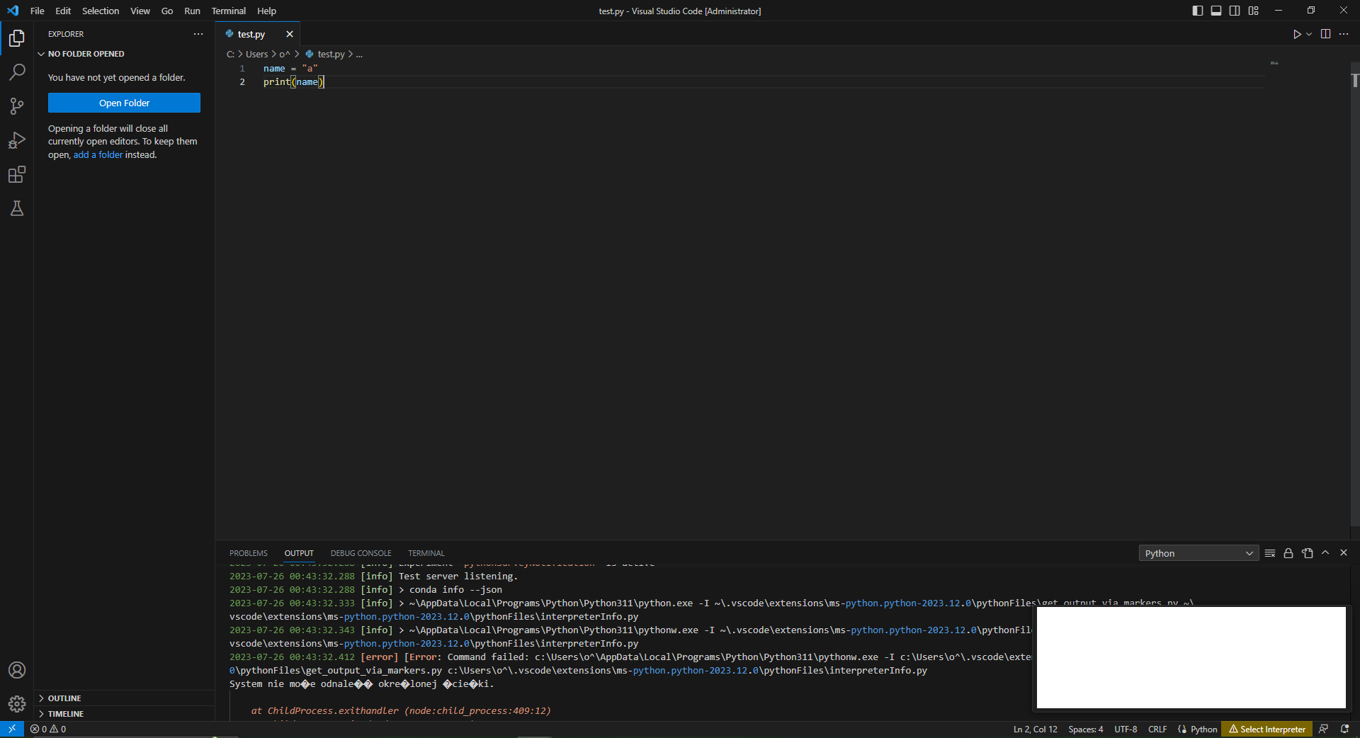 An Invalid Python Interpreter Is Selected · Issue 21695 · Microsoftvscode Python · Github 7601
