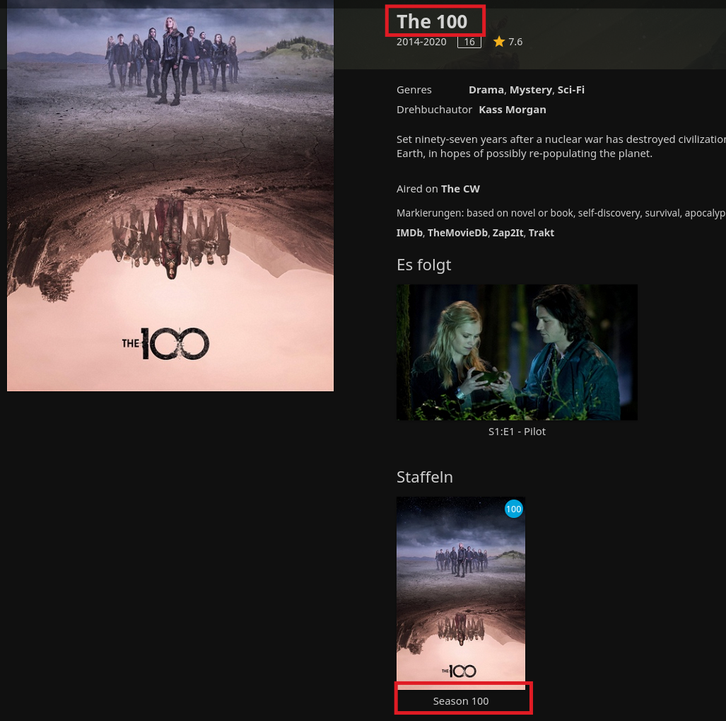 [Issue]: Shows with numbers in the title interpreted as Season number ...