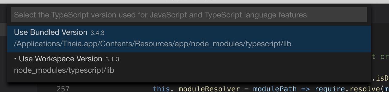 [electron][TS] The TS Theia extensions picks up and uses incorrect TS version · Issue #4865 ...