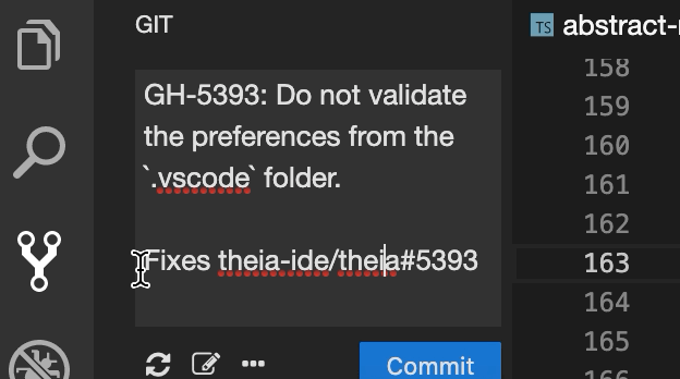 Scm Commit Message Input Flickers When Losinggaining The Focus · Issue 5396 · Eclipse Theia