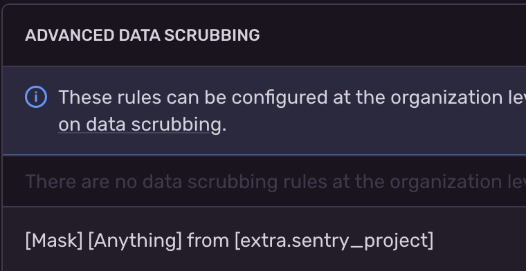 Data Scrubbing not working on all projects. · Issue #862 · sentry ...