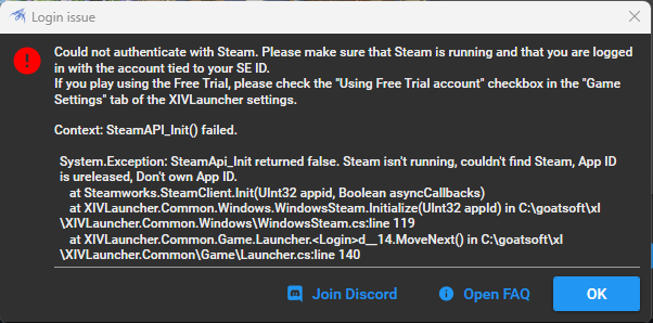 Need help with unique XIVLauncher + Steam issue · Issue #1236 · goatcorp/FFXIVQuickLauncher · GitHub