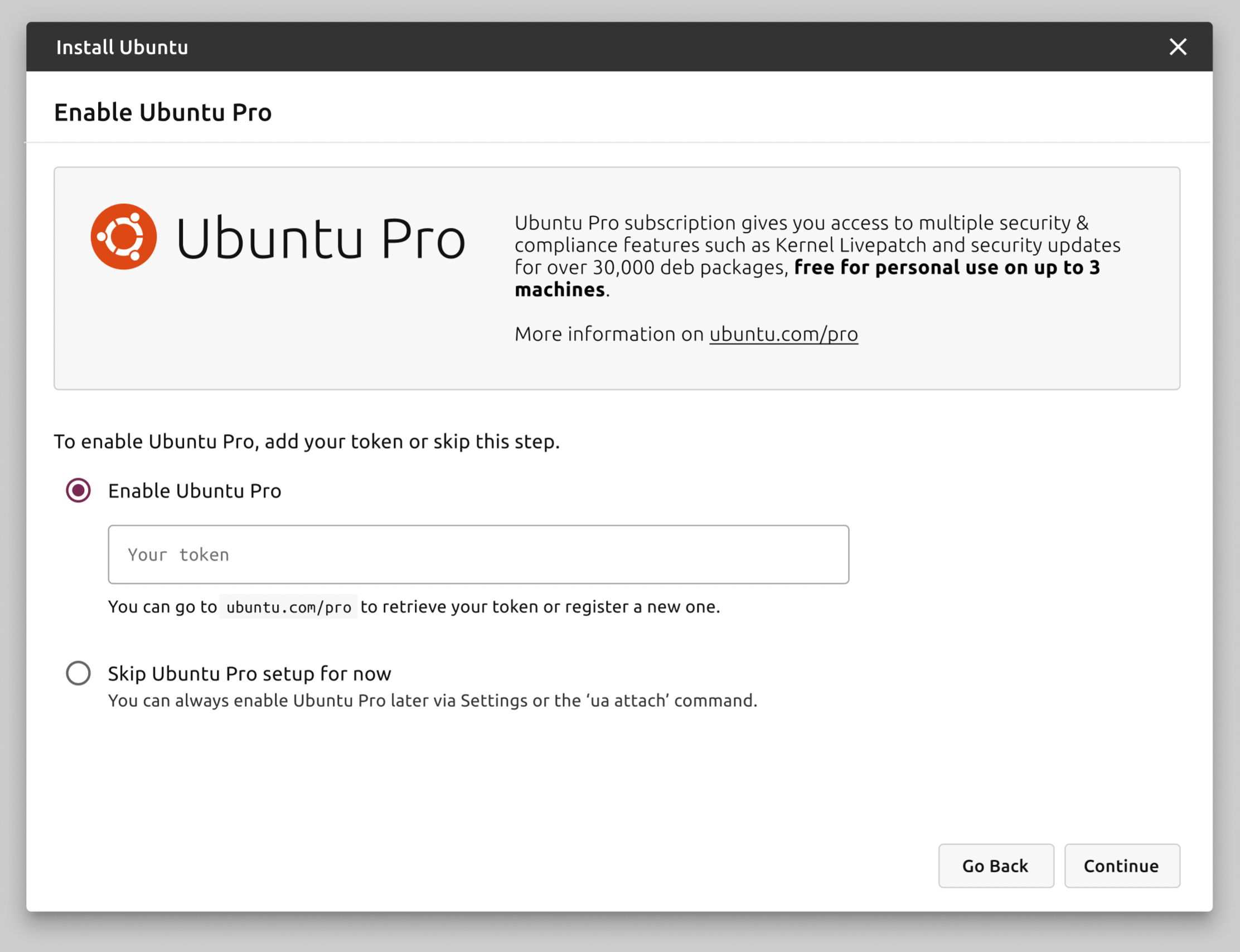 Screen 15.5 - Enable Ubuntu Pro · Issue #698 · canonical/ubuntu-desktop ...
