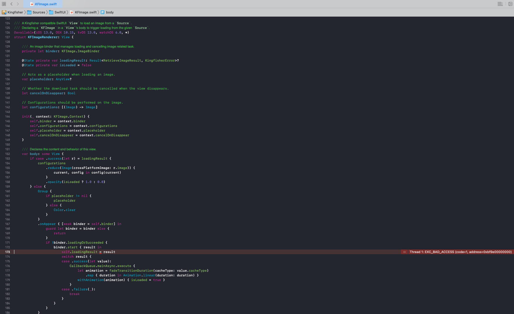 Crash in taskIdentifier.get · Issue #1603 · onevcat/Kingfisher · GitHub