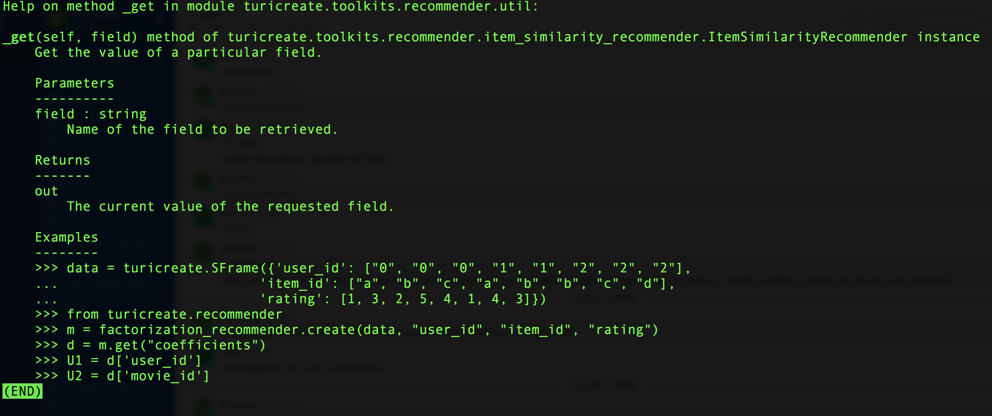 Typos In `help Turicreate Recommender Get ` · Issue 543 · Apple Turicreate · Github