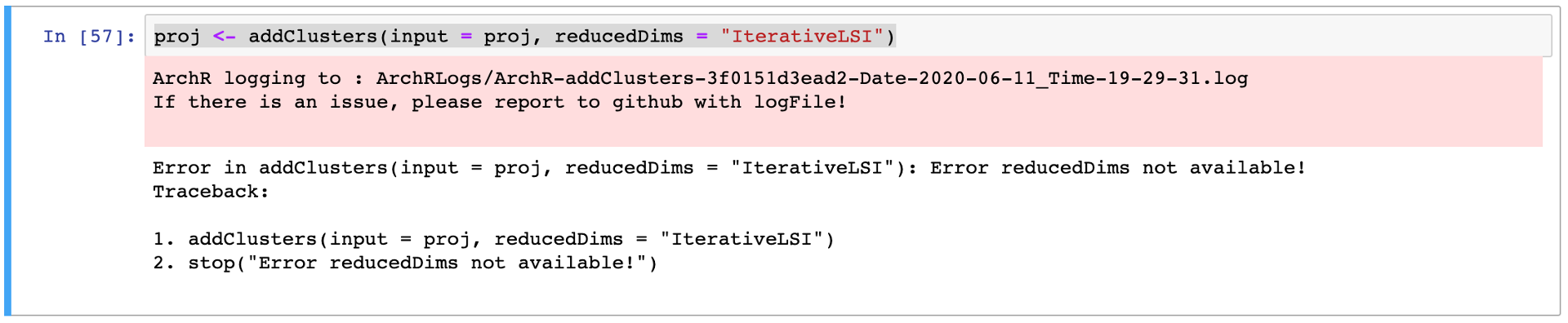 Error reducedDims not available · Issue #207 · GreenleafLab/ArchR · GitHub