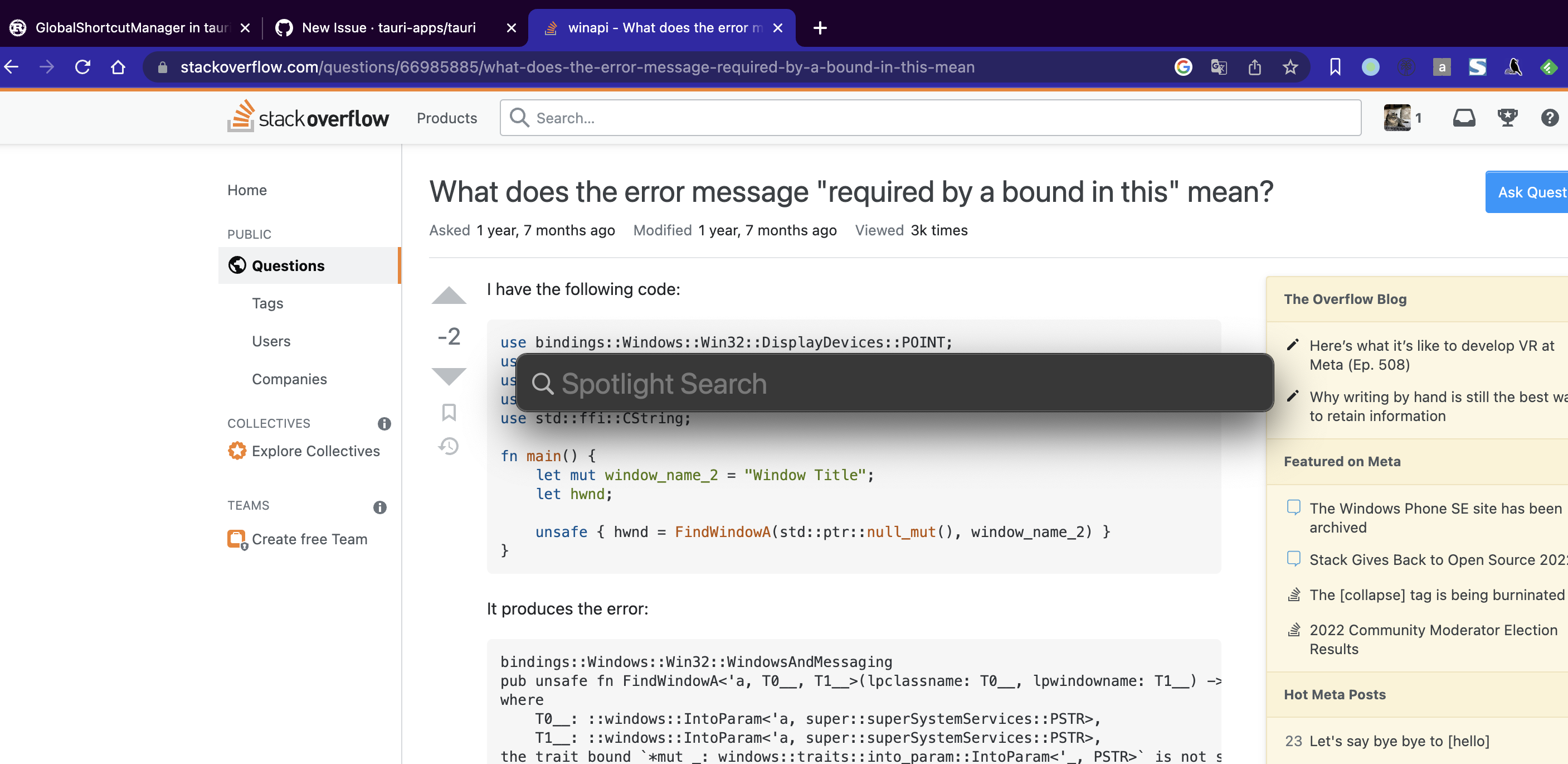[feat] Global float window on top of full-screened apps. · Issue #5699 · tauri-apps/tauri · GitHub