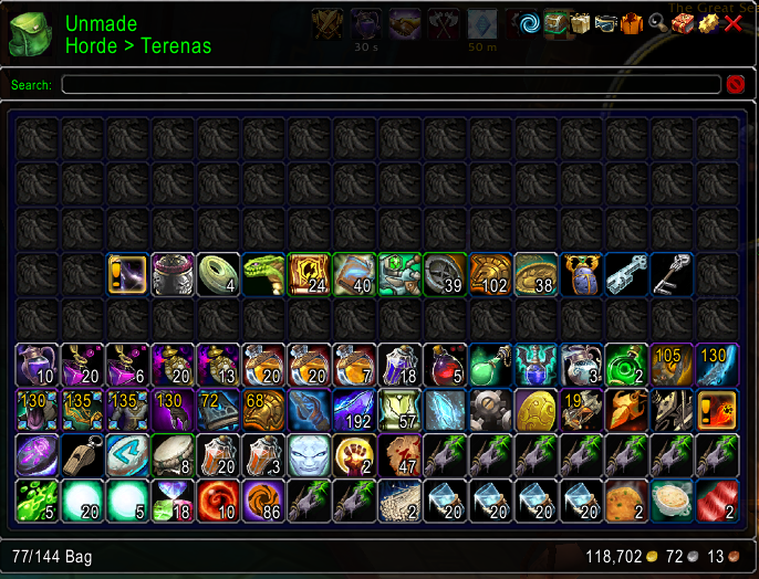 Bars disappearing randomly, dumping items in main bag · Issue #1397 ...